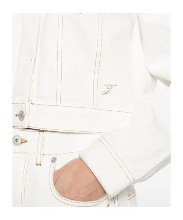 Jacquemus Ovalo De-nîmes" Denim Jacket - White