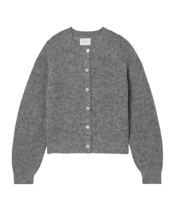DÔEN Petra Knitted Cardigan - Light Gray