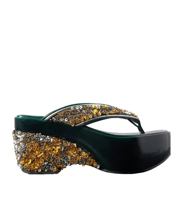 Dries Van Noten Embellished Platform High-heeled Sandals - Black