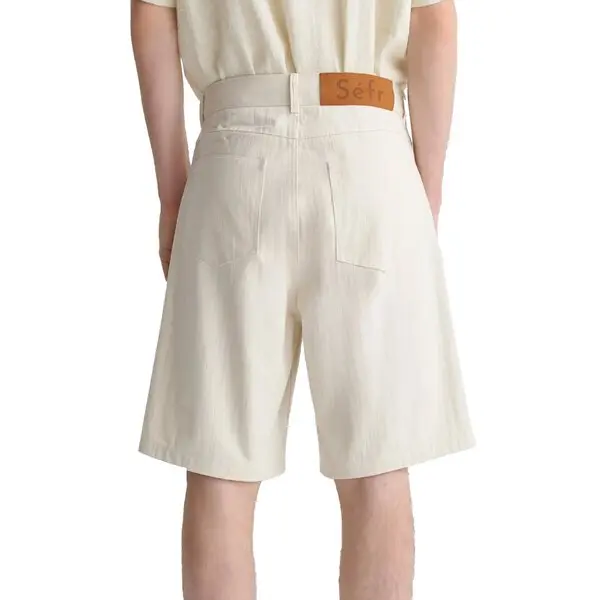 Séfr Davis Denim Shorts - White