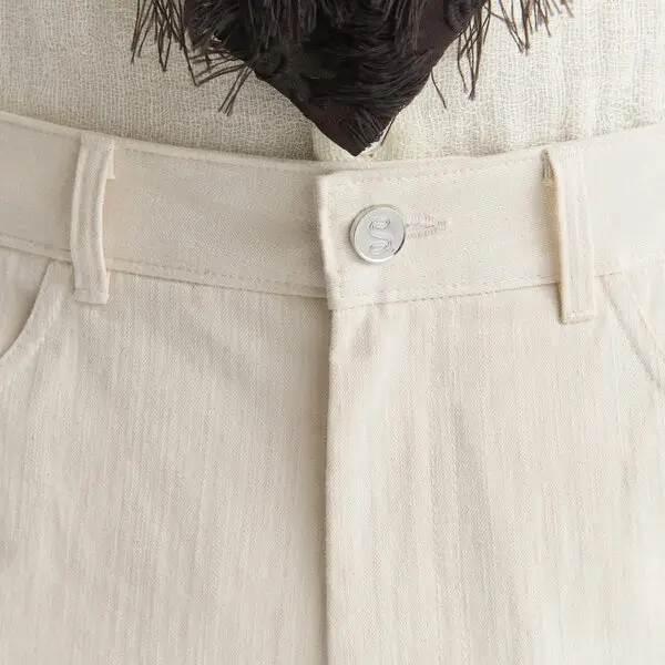 Séfr Davis Denim Shorts - White