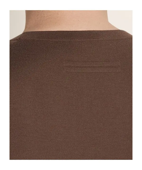 Zegna Vellus Aureum Crewneck Sweater - Brown