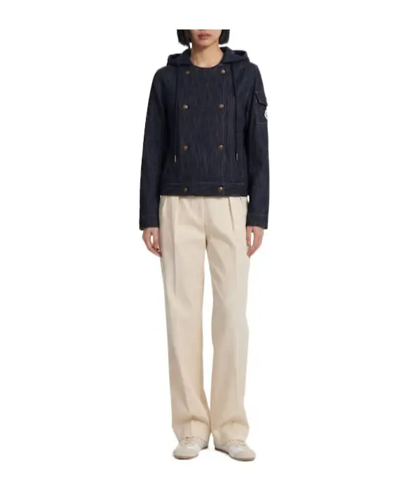 Moncler Diervilla Denim Jacket With Hood