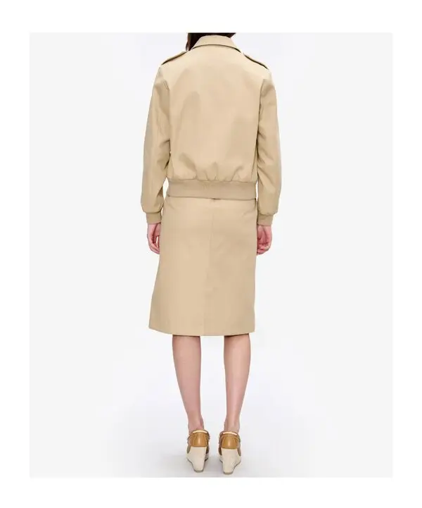 A.p.c. Zip-up Jacket With Buttoned Flap Pockets And Ribbed Trim - Nude