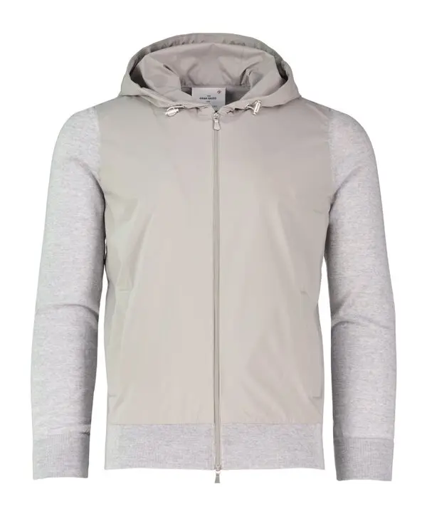 GRAN SASSO Long Sleeve Hooded Zip Jacket - White