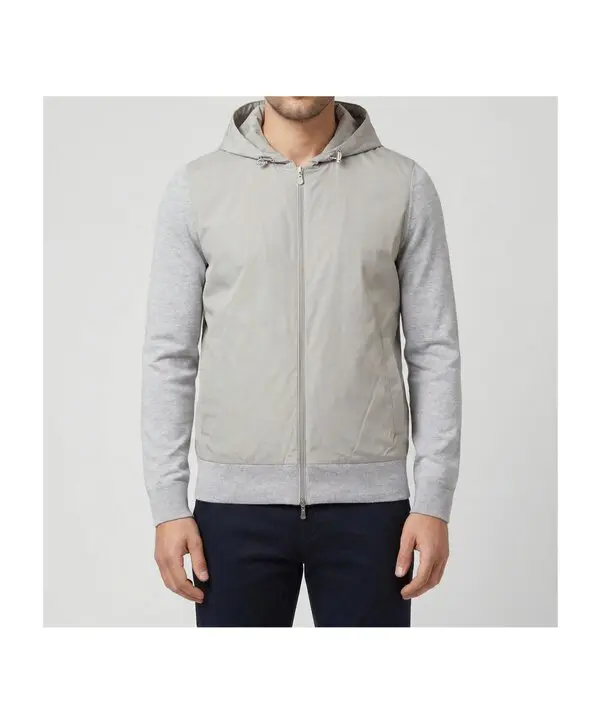 GRAN SASSO Long Sleeve Hooded Zip Jacket - White