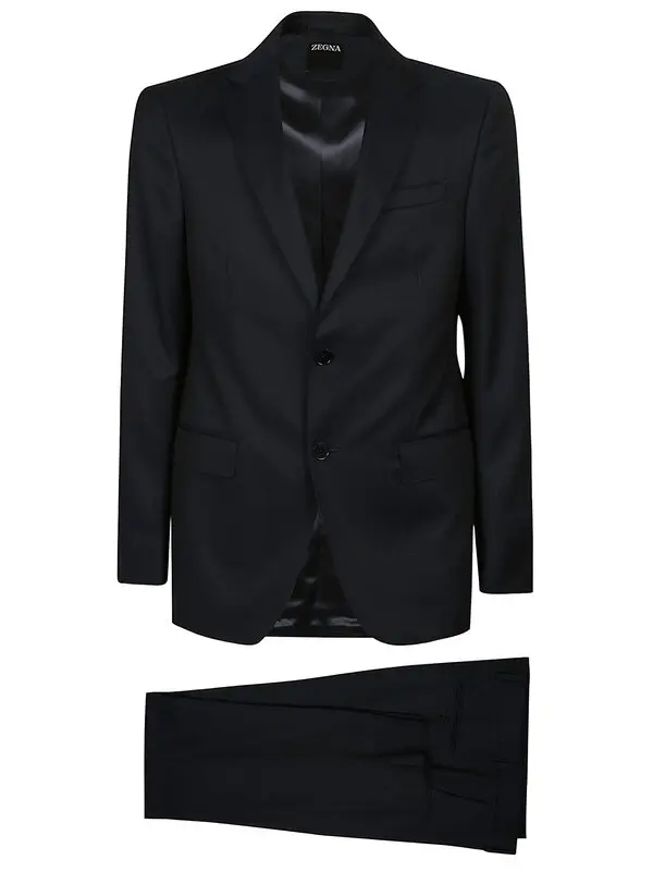 Zegna Single-breasted Two-piece Suit - Black