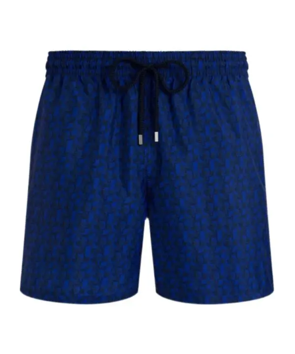 Vilebrequin Drawstring Swim Trunks With Patterned Print - Blue