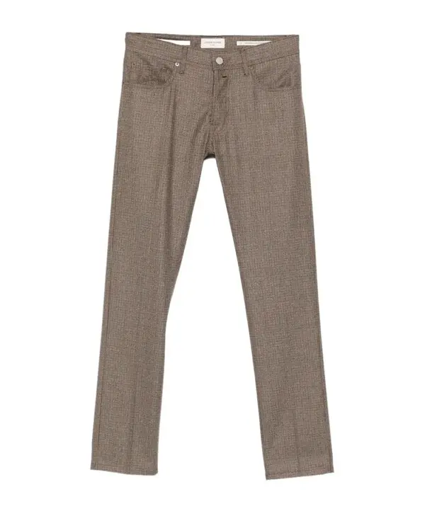 Jacob Cohen Virgin Wool Tailored Trousers - Brown