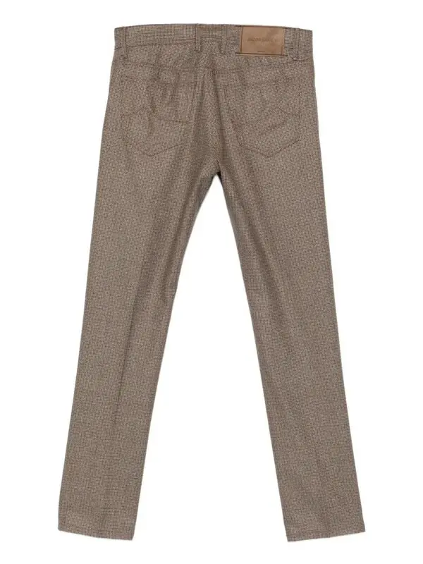 Jacob Cohen Virgin Wool Tailored Trousers - Brown
