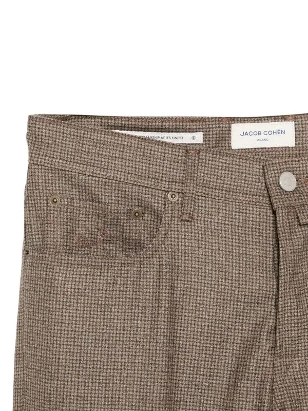Jacob Cohen Virgin Wool Tailored Trousers - Brown