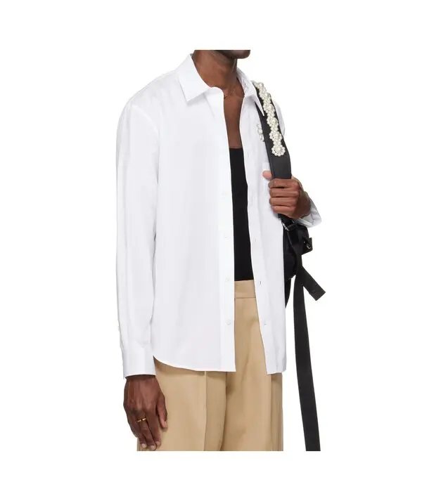 Simone Rocha Collared Long-sleeved Shirt - White