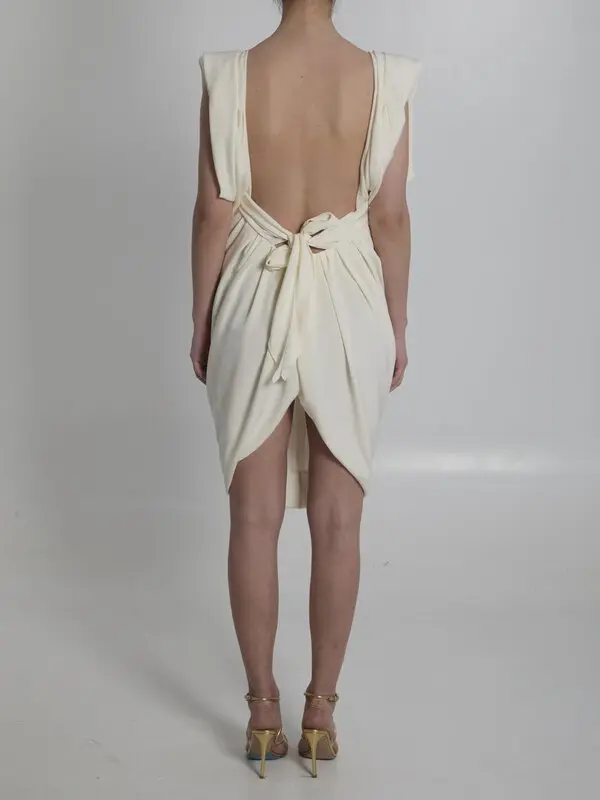 Versace Draped Open-back Dress