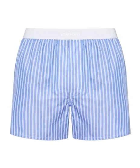 TOM FORD Vertical-stripe Boxer Shorts - Blue