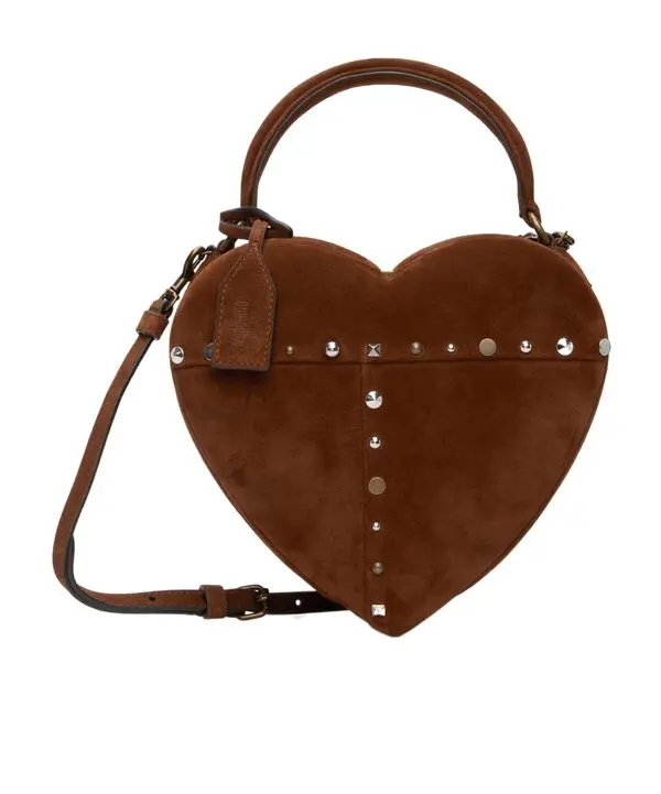 Moschino Love Me Heart-shaped Shoulder Bag - Brown