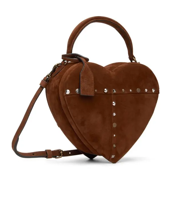 Moschino Love Me Heart-shaped Shoulder Bag - Brown