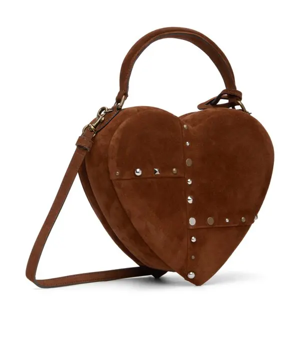Moschino Love Me Heart-shaped Shoulder Bag - Brown