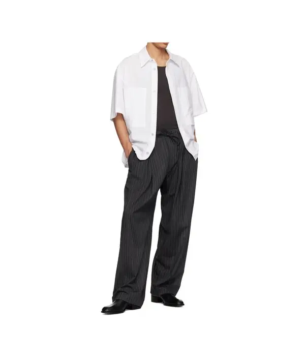 WOOYOUNGMI Pin Stripe Pleated Trousers