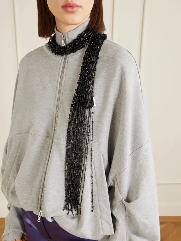 Dries Van Noten Tassel-decorated Beaded Scarf