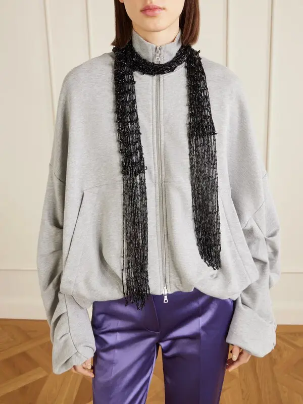Dries Van Noten Tassel-decorated Beaded Scarf