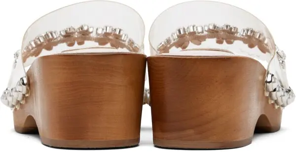 Simone Rocha Embellished Scalloped Clog Sandals - Brown