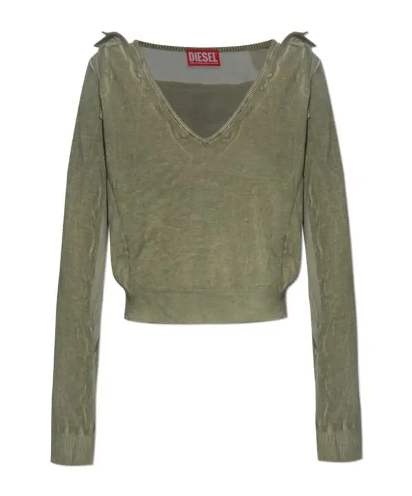 DIESEL® M-debi Long-sleeved V-neck Top