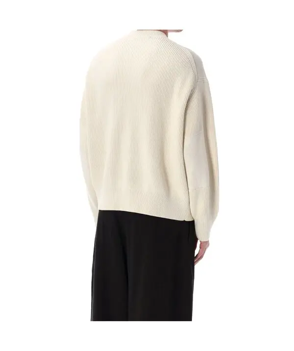 Studio Nicholson Combo Panel Knit Sweater - Parchment