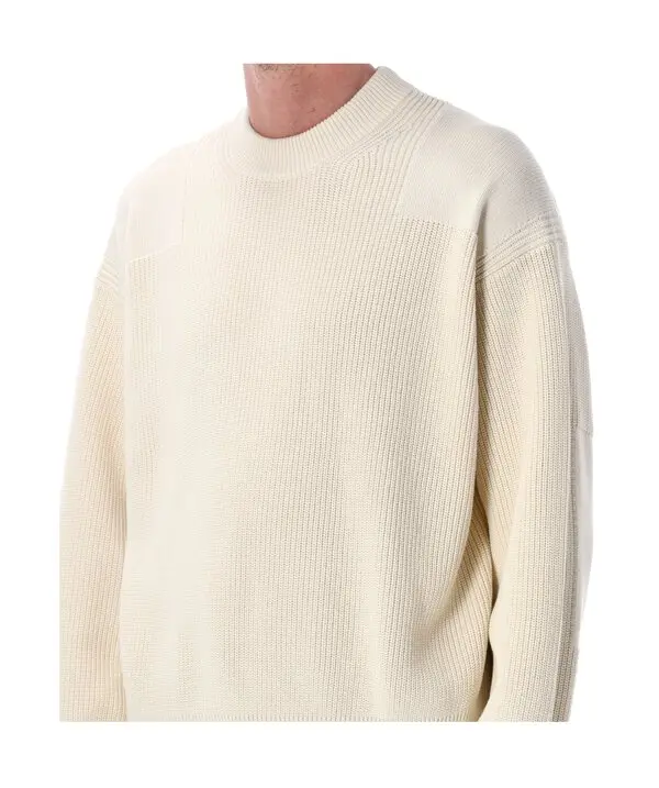 Studio Nicholson Combo Panel Knit Sweater - Parchment