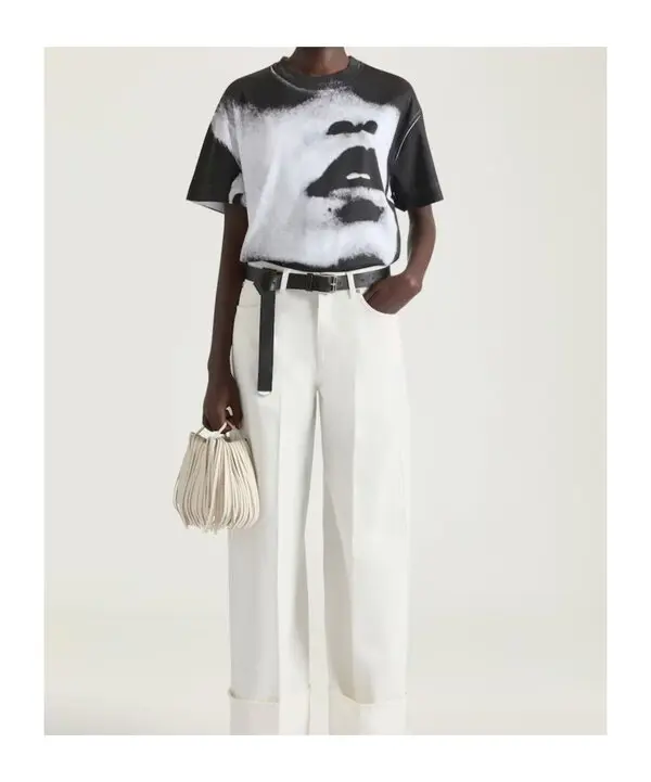 Givenchy Boxy Fit Cotton T-shirt With Portrait Print - White