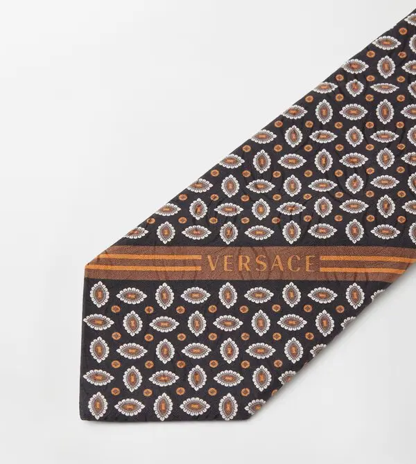 Versace Pattern Jacquard Tie