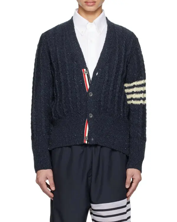 Thom Browne 4-bar Knitted Cardigan
