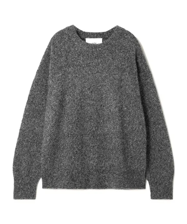 Arch4 Crew Neck Knitwear With Ribbed Cuffs And Hem - Black