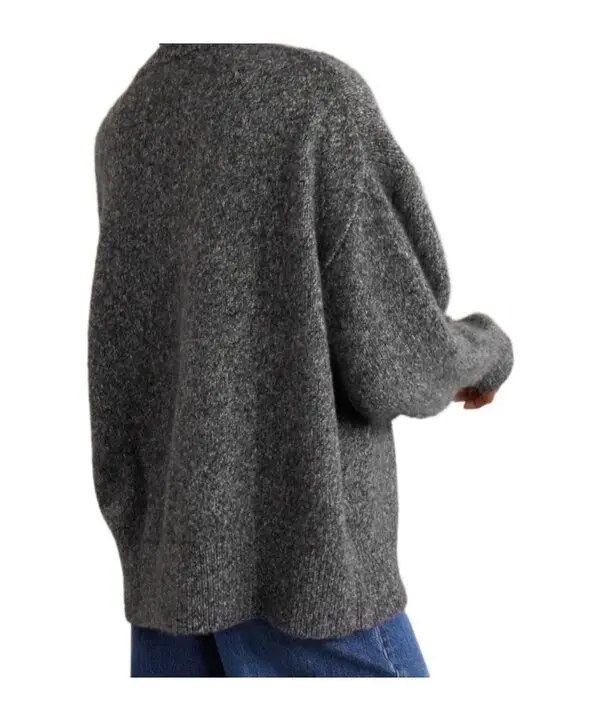 Arch4 Crew Neck Knitwear With Ribbed Cuffs And Hem - Black