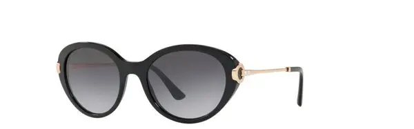 BVLGARI Oval Logo Detail Sunglasses - Gray