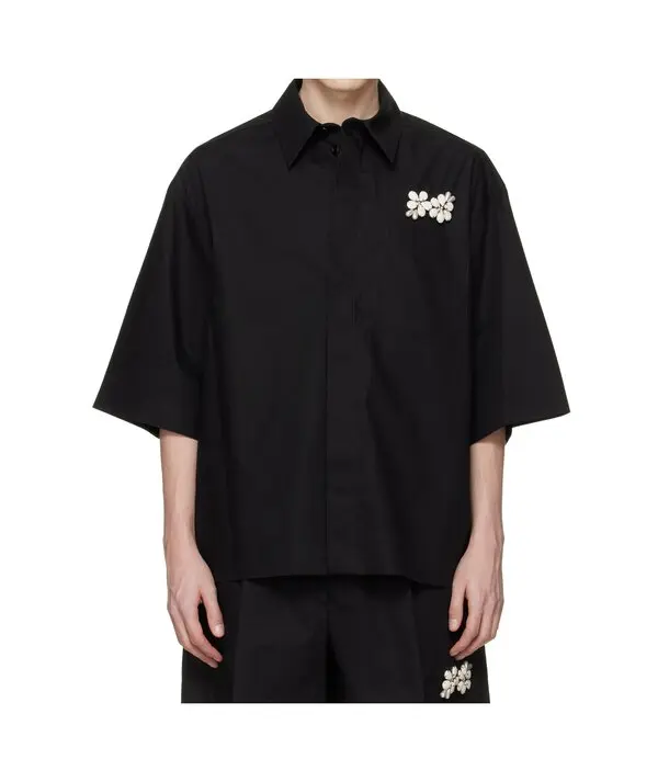 Simone Rocha Collared Short-sleeved Shirt
