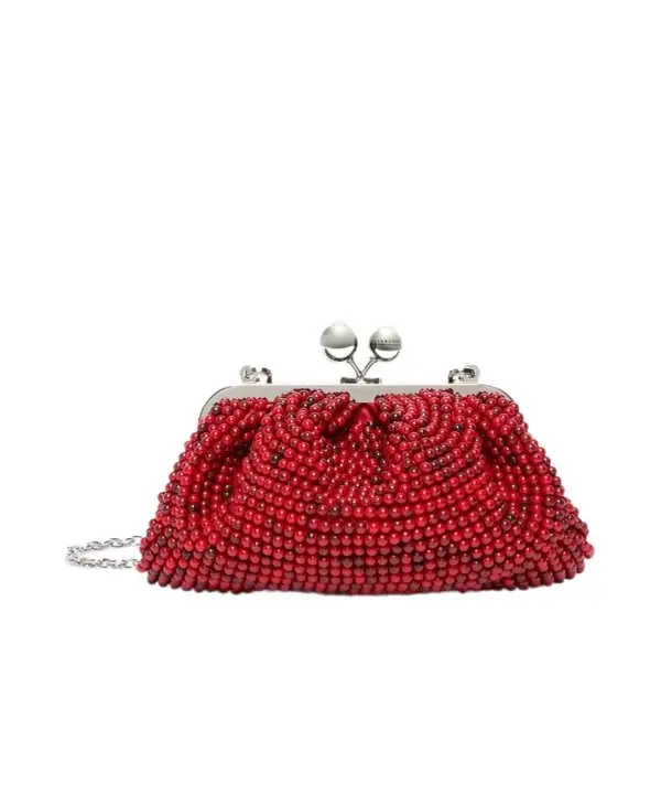Max Mara Small Pasticcino Resin Pearl Shoulder Bag - Coral