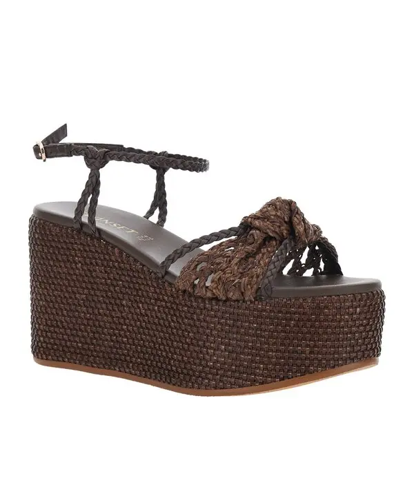 TWINSET Woven Platform Heeled Sandals