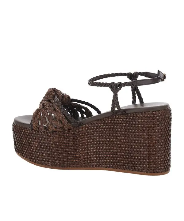 TWINSET Woven Platform Heeled Sandals