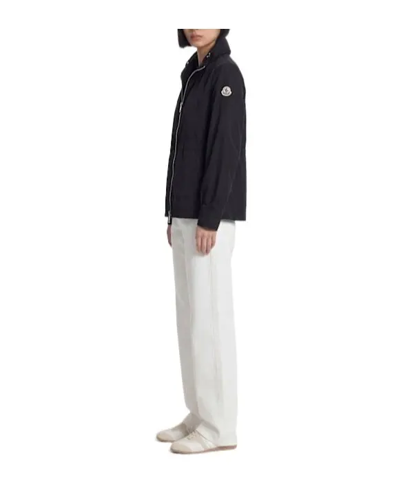 Moncler Tech Hooded Short Parka Jacket - Black