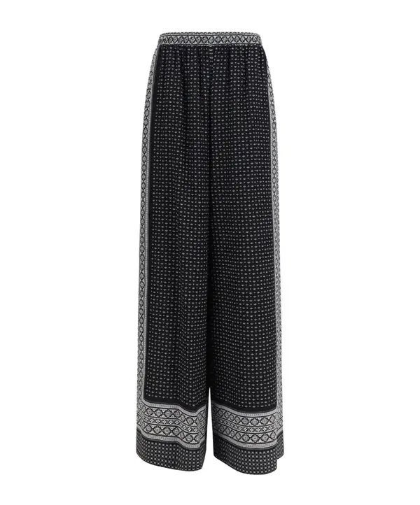 Ermanno Scervino Geometric Wide-leg Printed Pants - Black