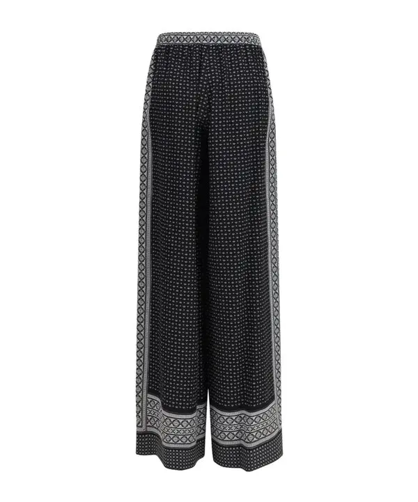 Ermanno Scervino Geometric Wide-leg Printed Pants - Black