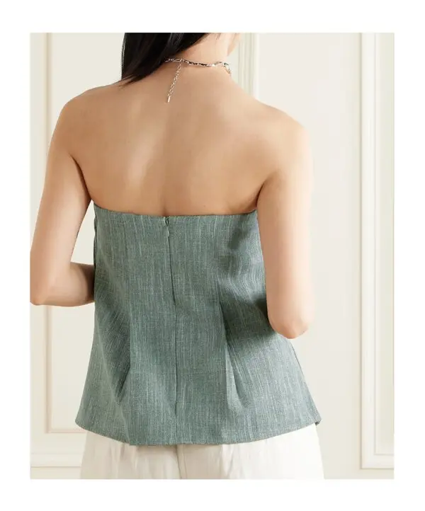 Co Name' Strapless Sweetheart Neckline Textured Top