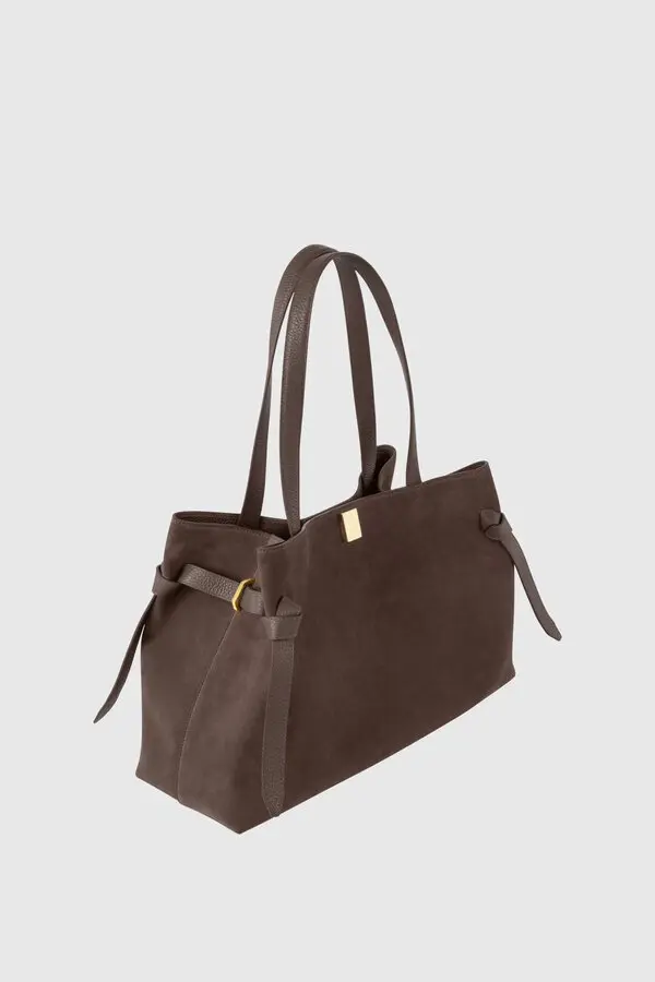Yuzefi Gyoza Suede Tote Bag - Brown