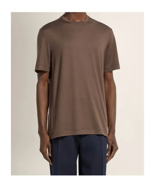 Zegna Vellus Aureum T-shirt - Brown