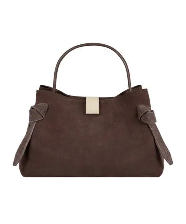 Yuzefi Magnetic Buckle Shoulder Bag - Brown