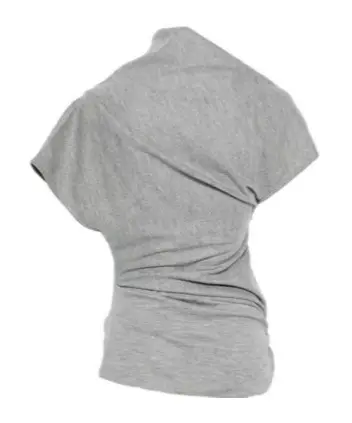 ENTIRE STUDIOS Short-sleeved Turtleneck Top With Draped Detailing