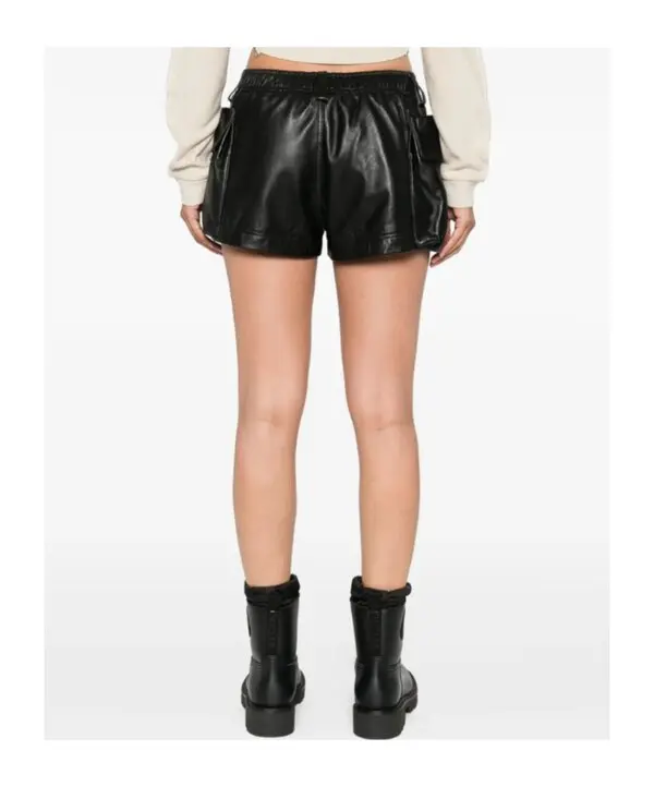 R13 Leather Cargo Shorts