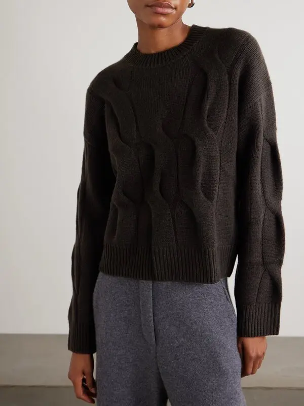 LISA YANG Sammie Cable Knit Sweater - Black