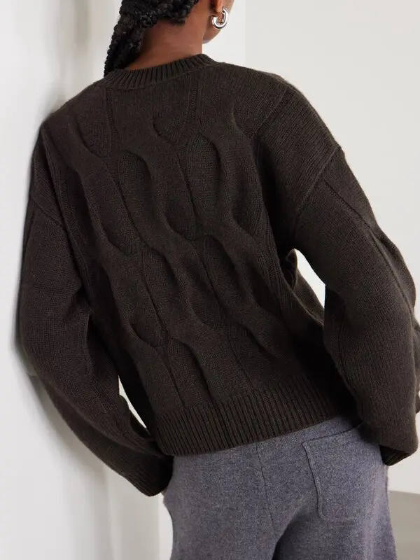 LISA YANG Sammie Cable Knit Sweater - Black