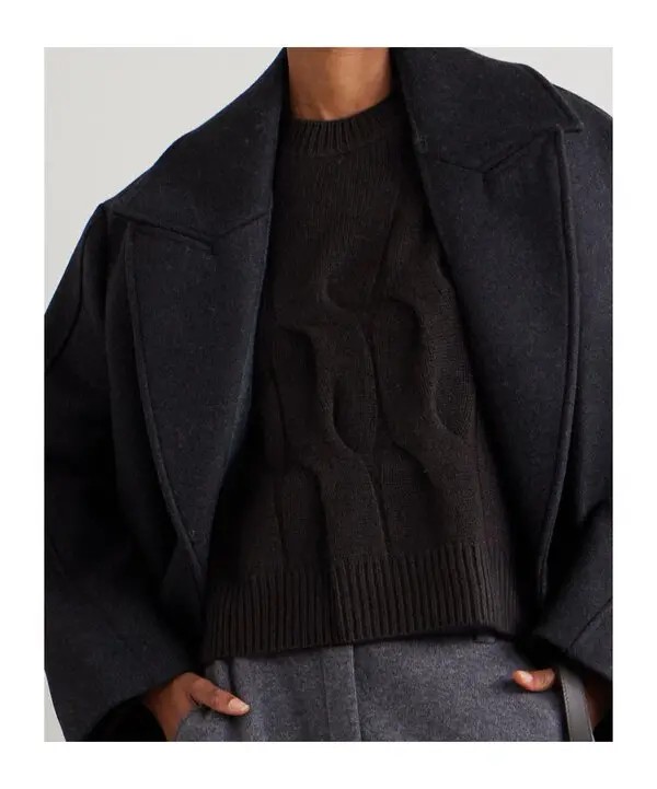 LISA YANG Sammie Cable Knit Sweater - Black